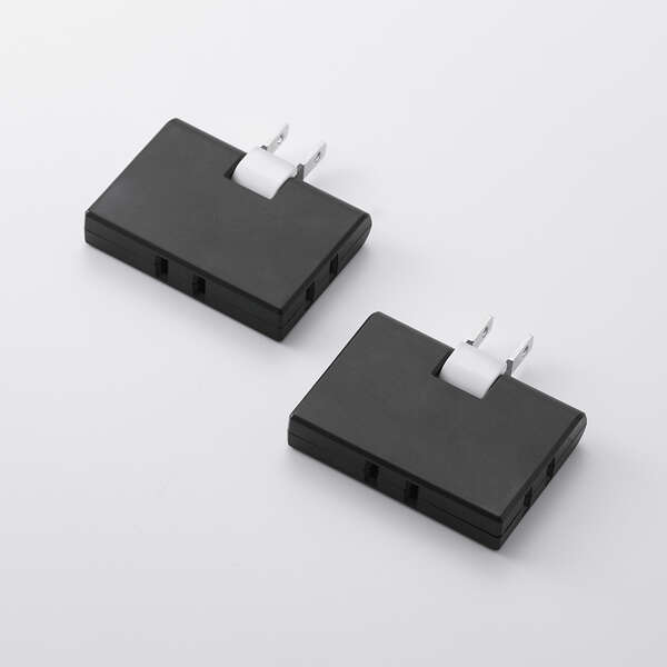 3口平型分配タップ 2個セット - ECT-41-2BK