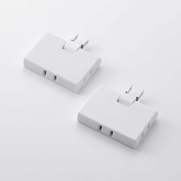 3口平型分配タップ 2個セット - ECT-41-2WH