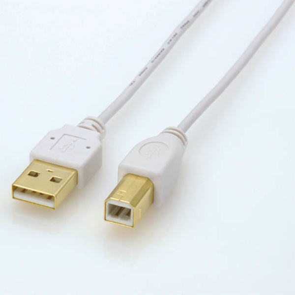 極細USBA-Bケーブル - USB2-X03WH