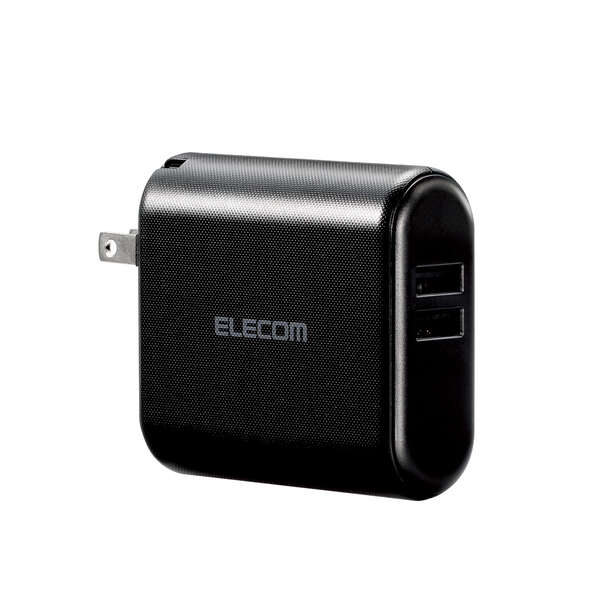 AC一体型3350mAh 2.4AUSB-Ax2 BK - DE-AC02-3350BK