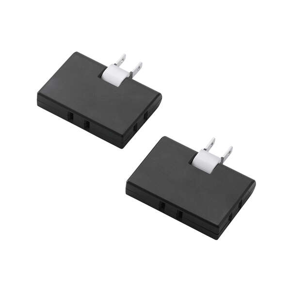 3口平型分配タップ 2個セット - ECT-41-2BK