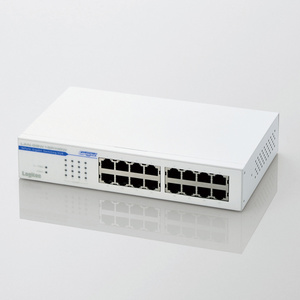 50℃対応 1000BASE-T対応スイッチングハブ - LAN-GSW16P/HGW