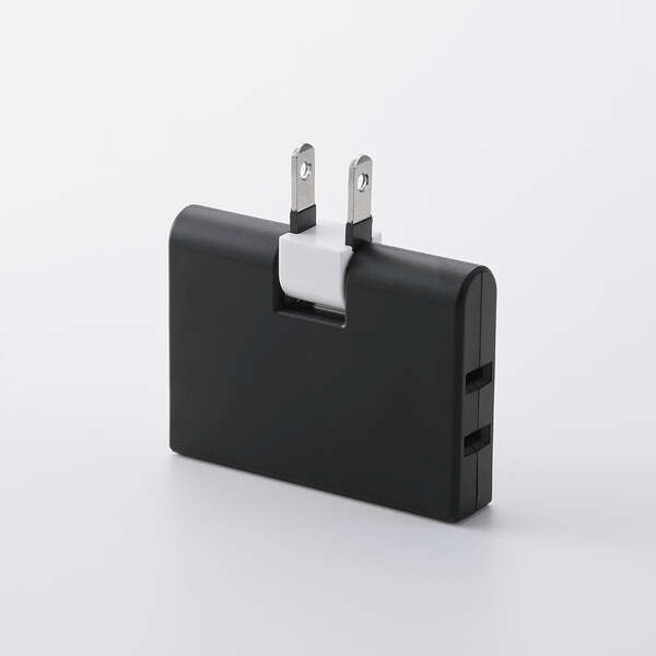 3口平型分配タップ 2個セット - ECT-41-2BK