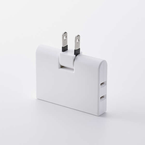 3口平型分配タップ 2個セット - ECT-41-2WH