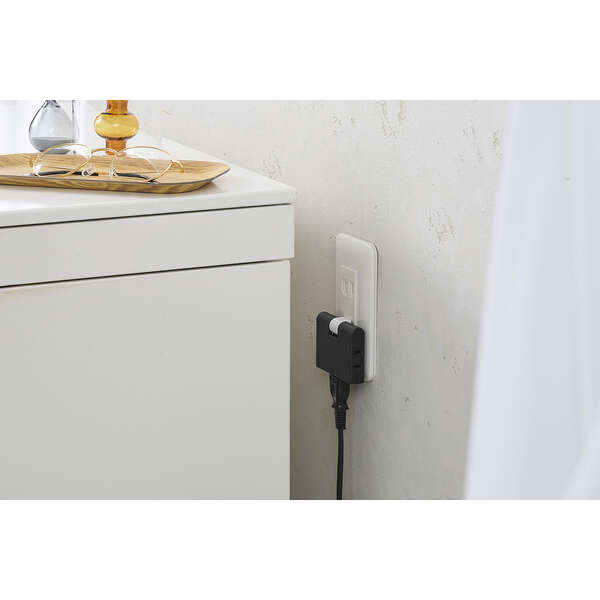 3口平型分配タップ 2個セット - ECT-41-2BK